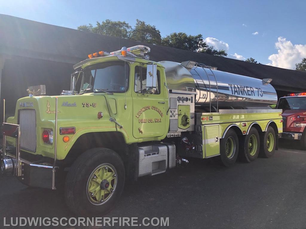 Tanker Assist on Haybale Fire - Ludwigs Corner Fire Company